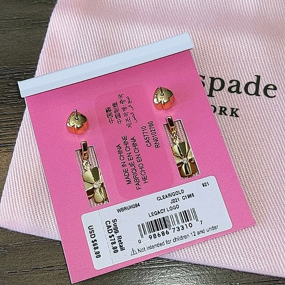 kate spade | Jewelry | New Kate Spade Legacy Logo Spade Flower Mini ...
